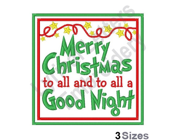A Good Night Machine Embroidery Design Embroidery Designs | Etsy