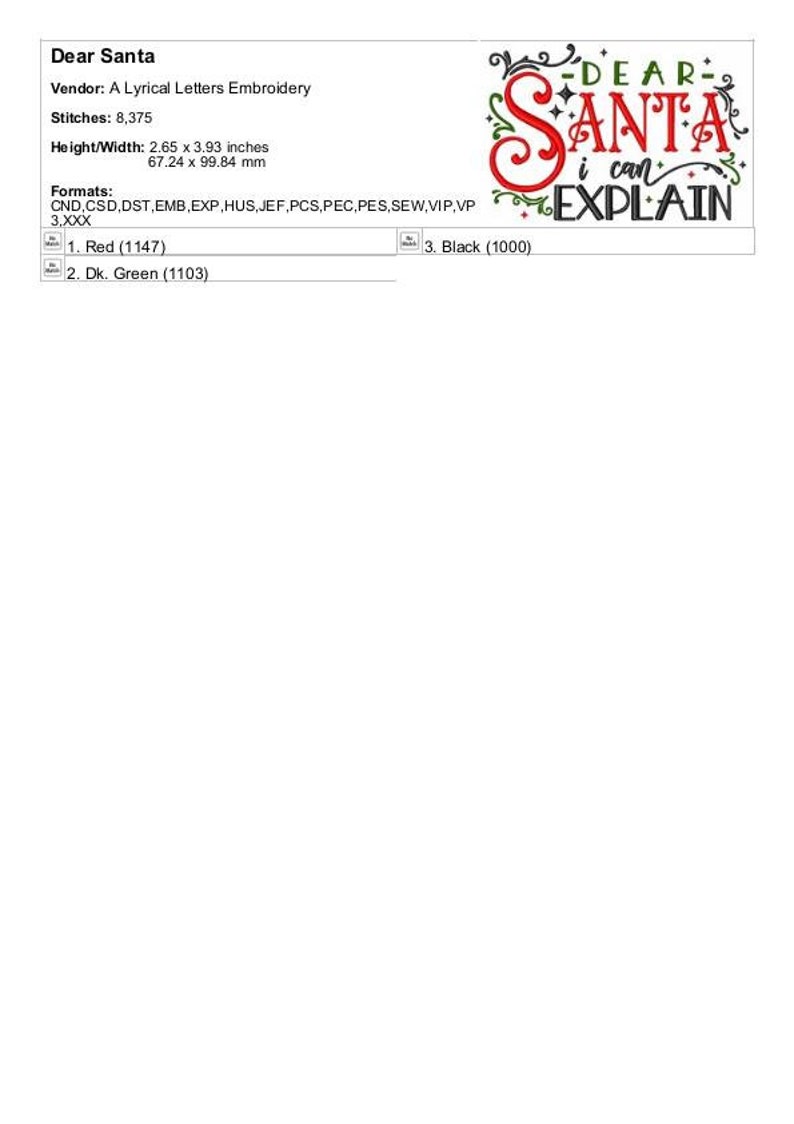 Dear Santa - Machine Embroidery Design, Embroidery Designs, Machine ...