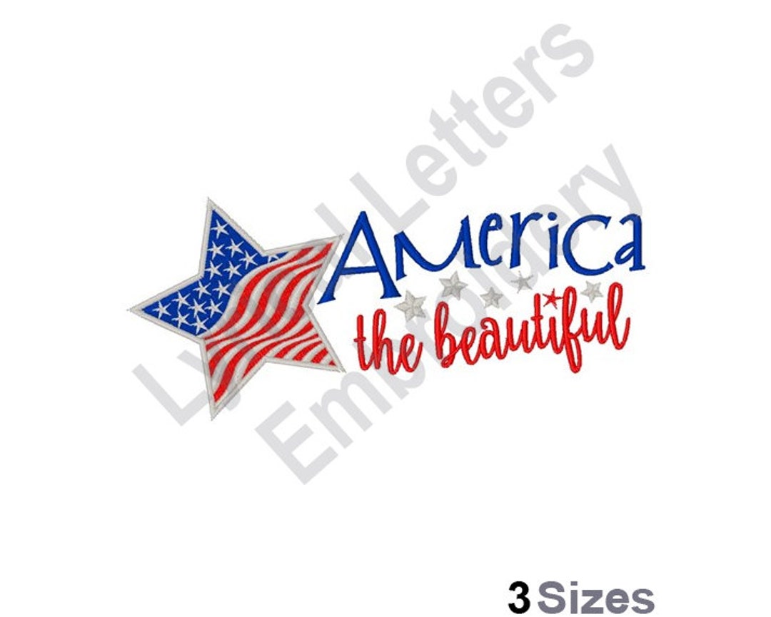 America the Beautiful - Machine Embroidery Design, Embroidery Designs ...