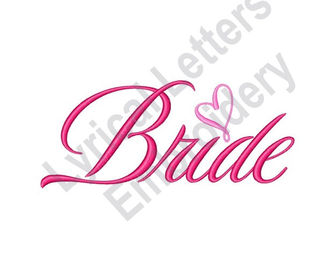 Bride - Machine Embroidery Design, Embroidery Designs, Machine ...