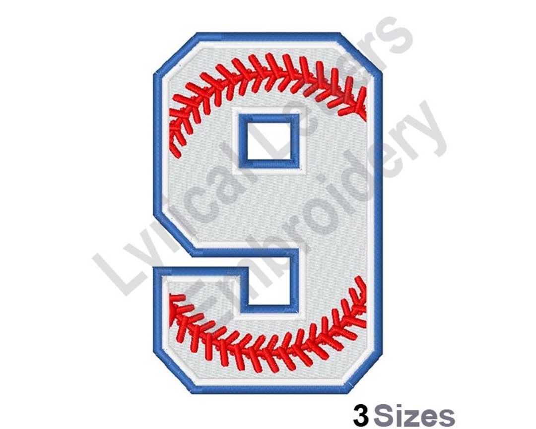 Baseball Number 9 - Machine Embroidery Design, Embroidery Designs ...