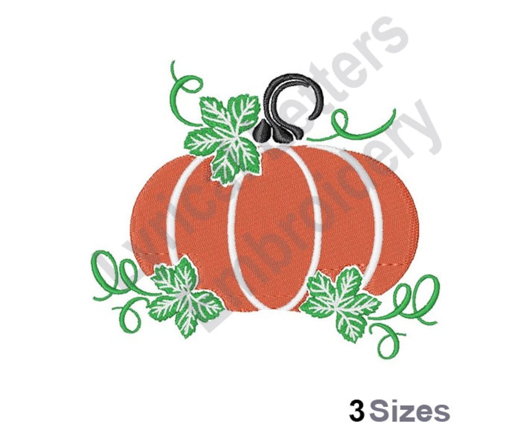 Fall Pumpkin - Machine Embroidery Design, Embroidery Designs, Machine ...