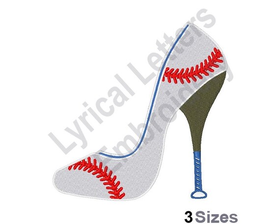 Baseball High Heel Shoe Machine Embroidery Design - Etsy