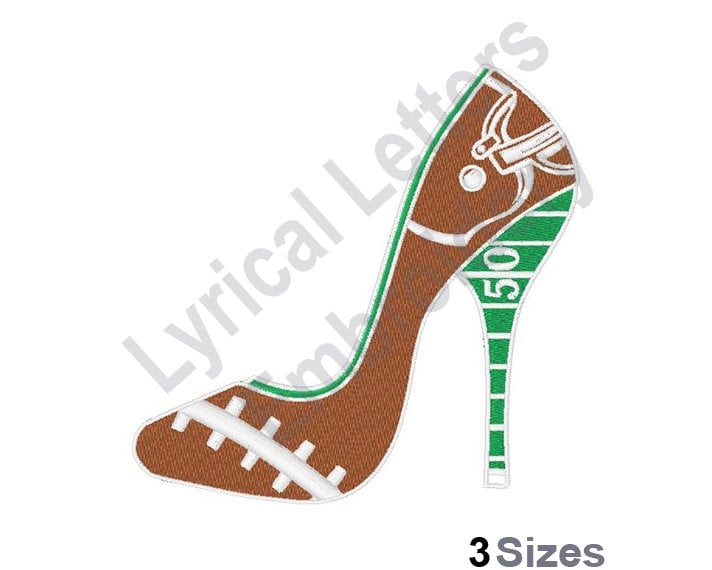 Football High Heel Machine Embroidery Design Embroidery - Etsy