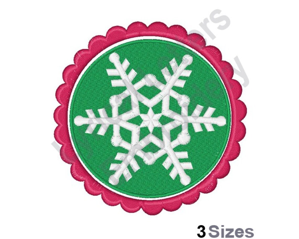 Snow Flake Circle Machine Embroidery Design Embroidery - Etsy