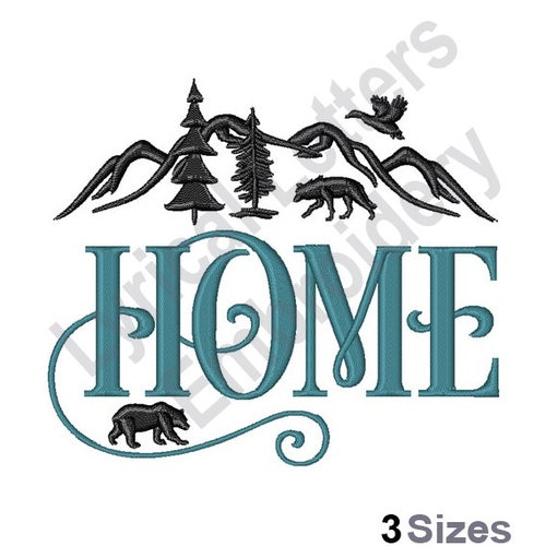 Mountain Home Machine Embroidery Design Embroidery - Etsy