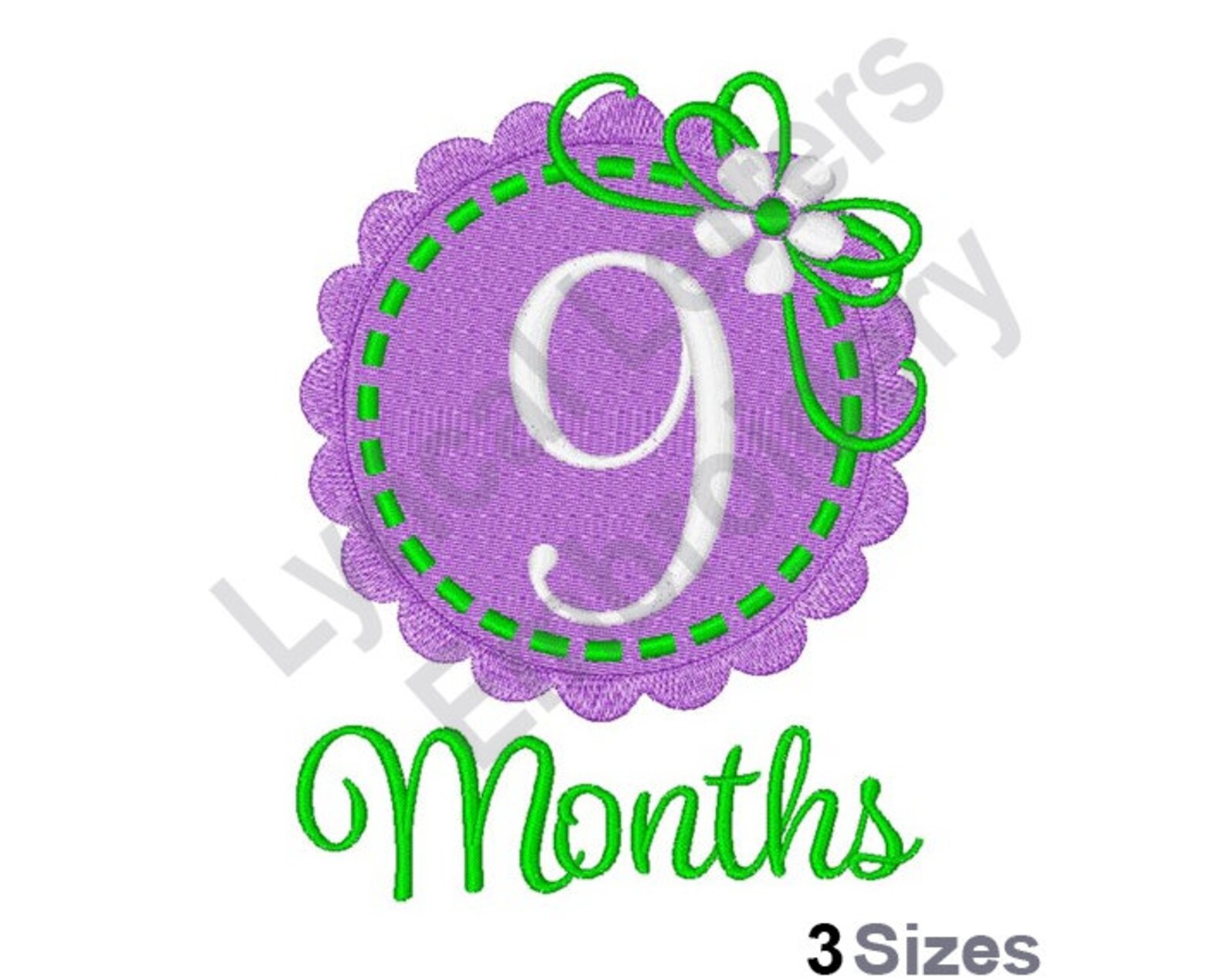 9 Months Machine Embroidery Design Embroidery Designs | Etsy
