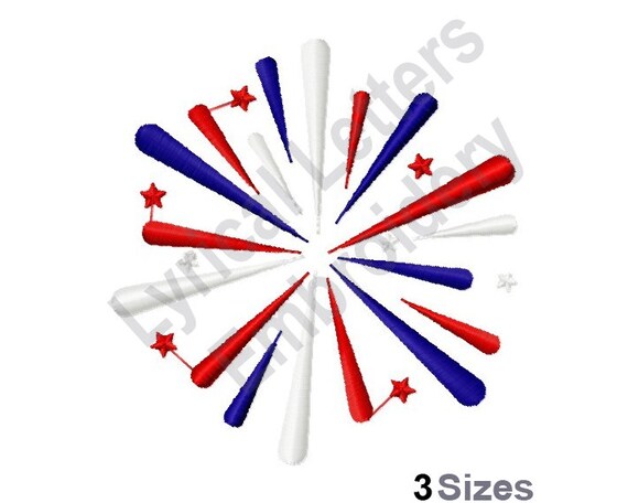 Firework Burst Machine Embroidery Design Embroidery | Etsy