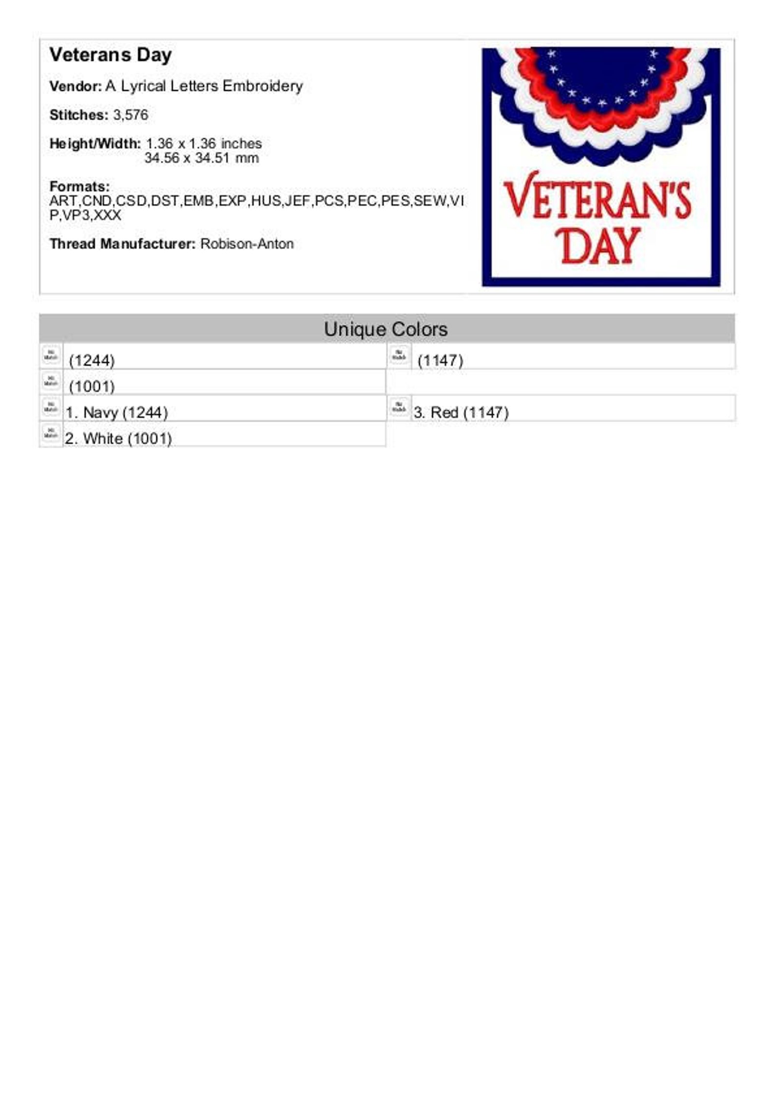 Veterans Day Machine Embroidery Design Embroidery Designs - Etsy