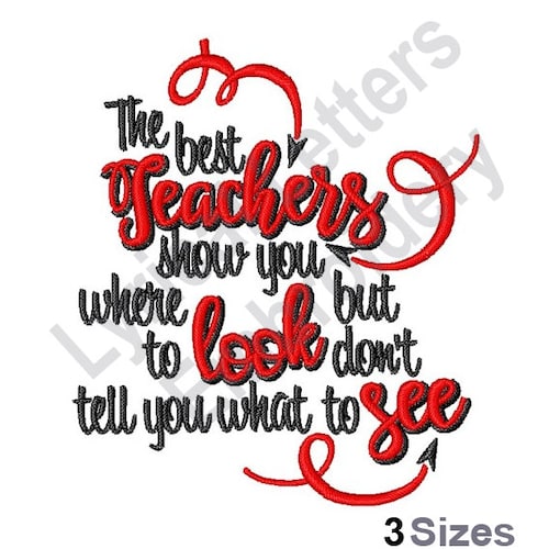 Teacher Embroidery Design Instant Download | Etsy