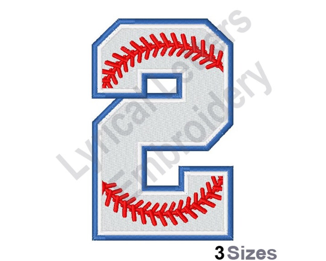 Baseball Number 2 - Machine Embroidery Design, Embroidery Designs ...
