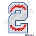 Baseball Number 2 Machine Embroidery Design Embroidery | Etsy