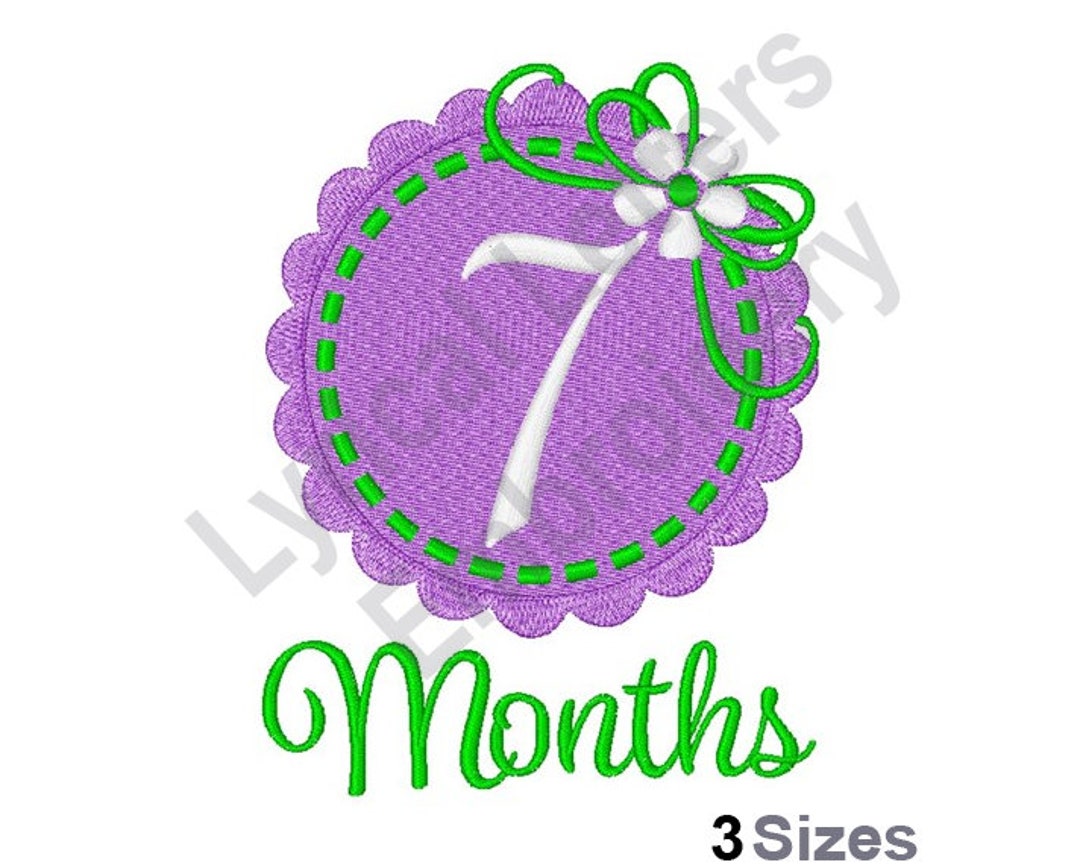 7 Months - Machine Embroidery Design, Embroidery Designs, Machine ...