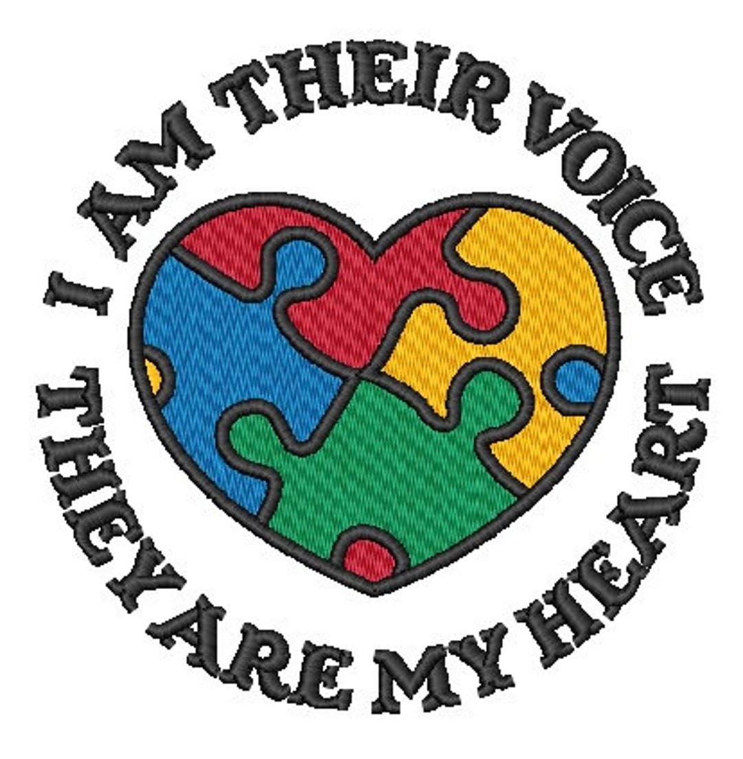 Autism I Am Their Voice - Machine Embroidery Design, Embroidery Designs ...