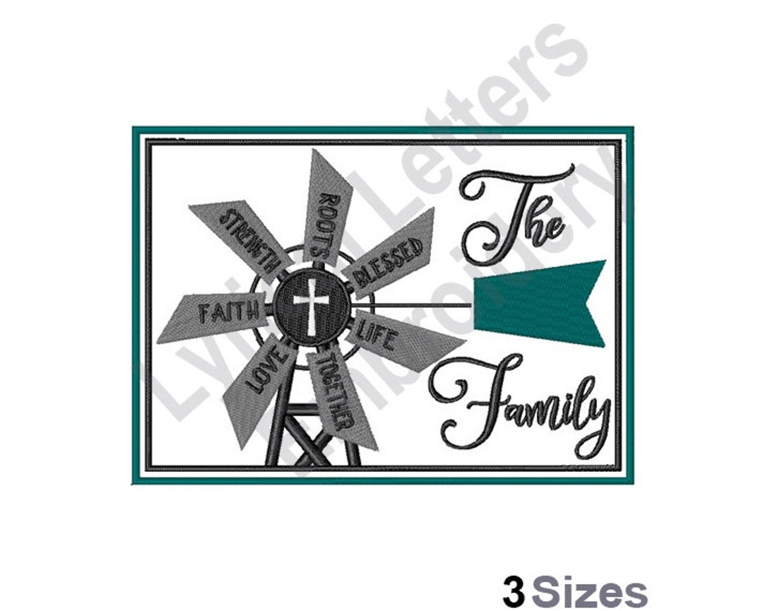 The Family Decoration Machine Embroidery Design 3 Sizes - Etsy