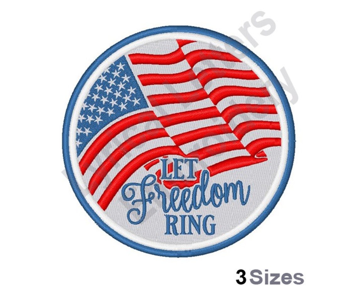 Let Freedom Ring machine Embroidery Design Embroidery | Etsy