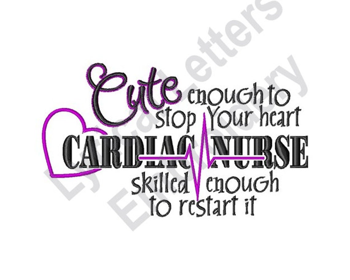 Cardiac Nurse -machine Embroidery Design, Embroidery Designs, Machine ...