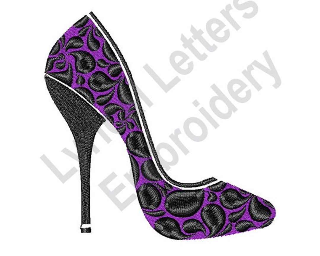 Stiletto Shoe - Machine Embroidery Design, Embroidery Designs, Machine ...