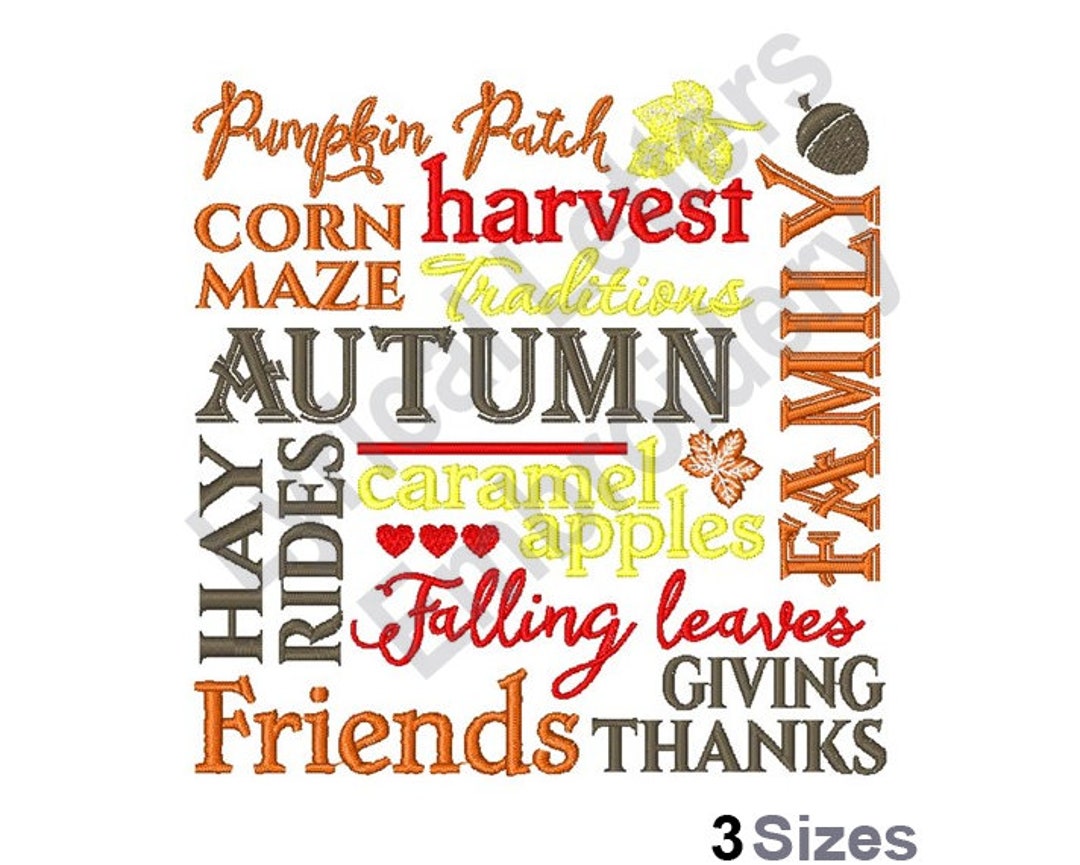 Autumn Traditions -machine Embroidery Design, Embroidery Designs ...