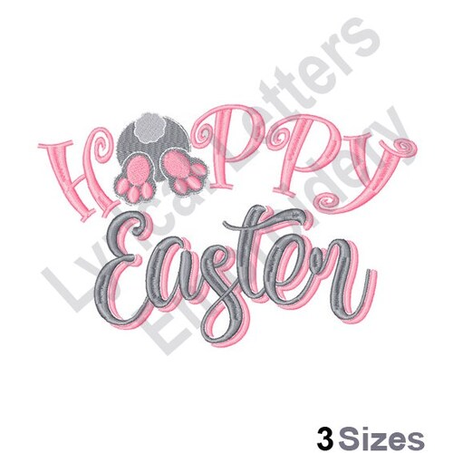 Hoppy Easter Machine Embroidery Design Embroidery Patterns - Etsy