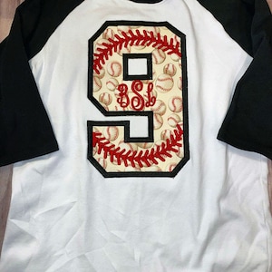 Baseball Number 9 - Machine Embroidery Design, Embroidery Designs ...