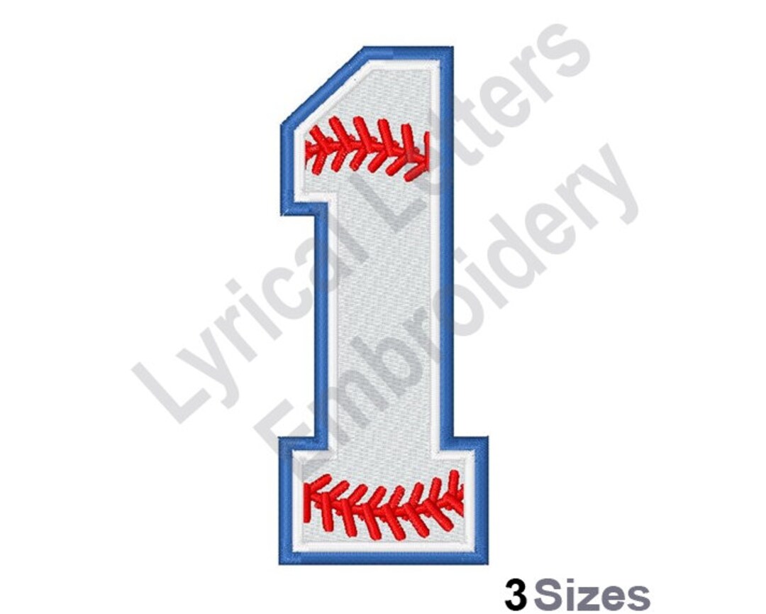Baseball Number 1 - Machine Embroidery Design, Embroidery Designs ...