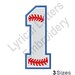 Baseball Number 1 - Machine Embroidery Design, Embroidery Designs ...