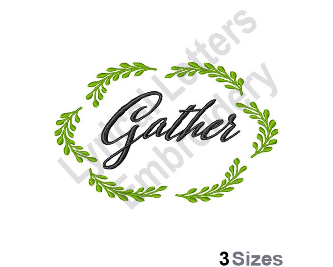 Gather Wall Art - Machine Embroidery Design, Embroidery Designs ...