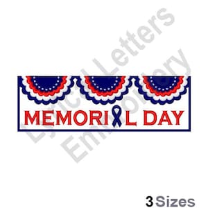 Memorial Day - Machine Embroidery Design, Embroidery Designs, Machine ...