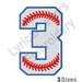 Baseball Number 3 Machine Embroidery Design, Embroidery Designs ...