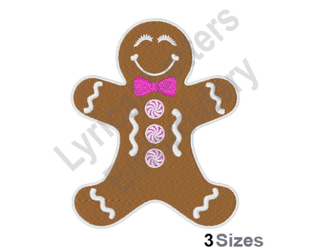 Gingerbread Man - Machine Embroidery Design, Embroidery Designs ...