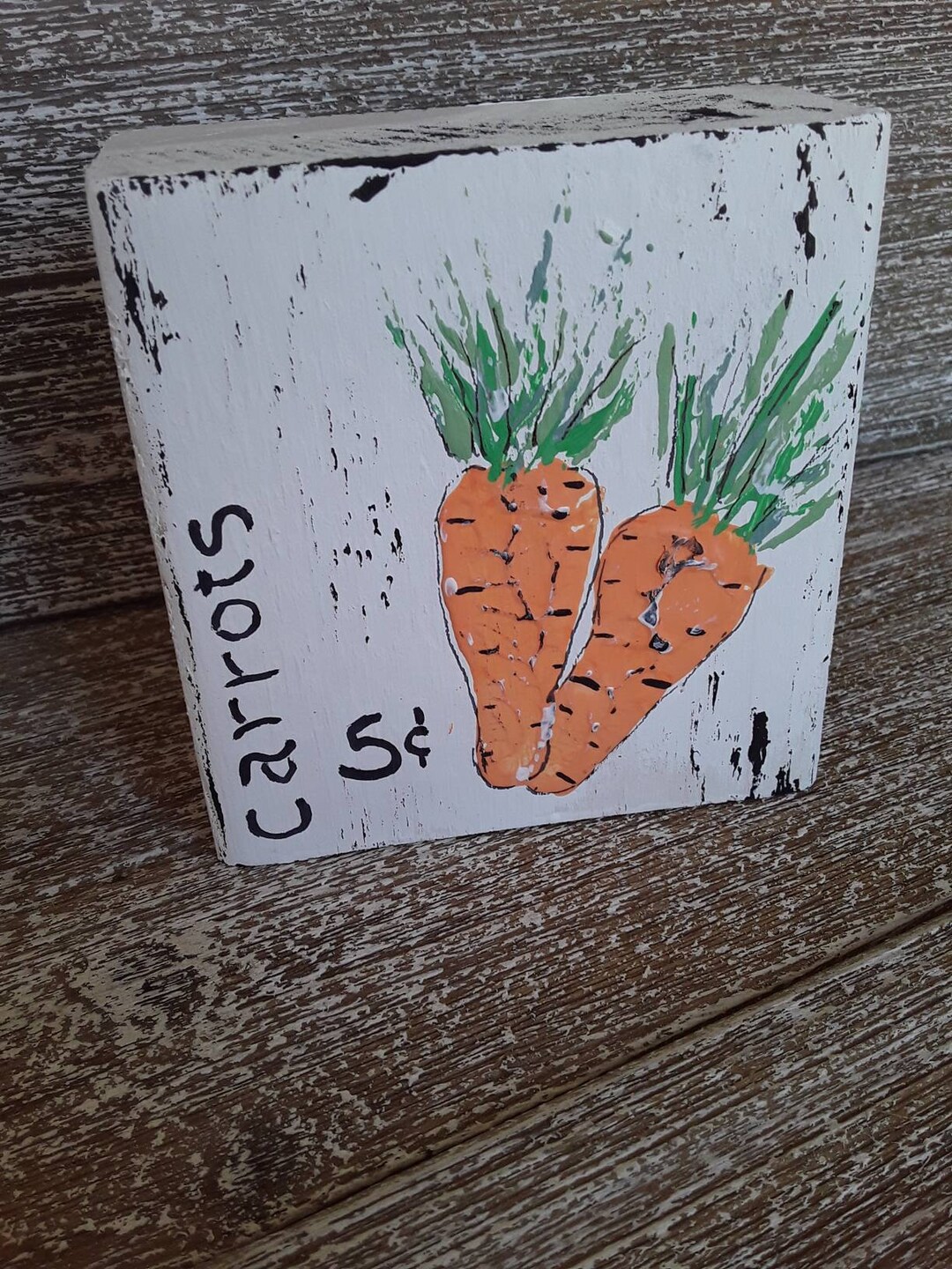 Carrots Sign, Easter Carrots Sign, Palette Knife Carrots - Etsy