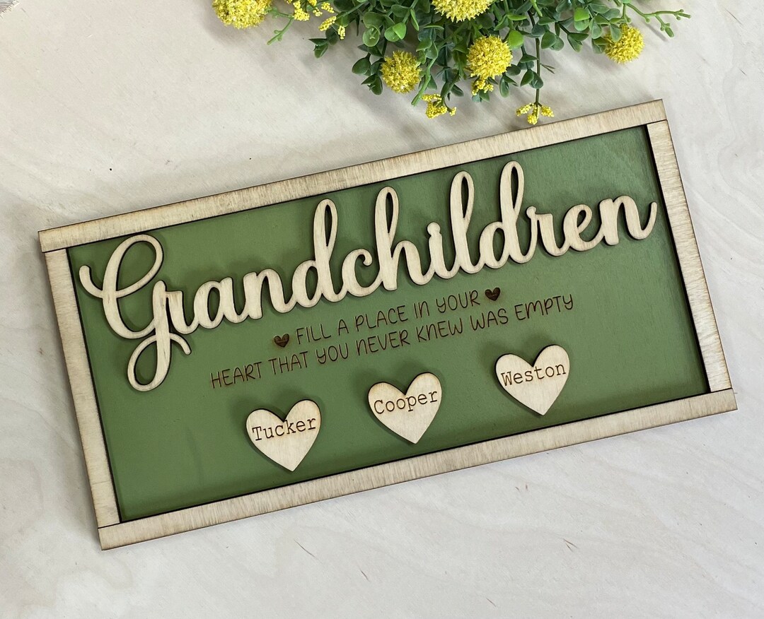 Personalize Grandparent Sign, Grandchildern Decor - Etsy
