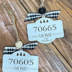 Personalized ZIP Code Ornament - Etsy