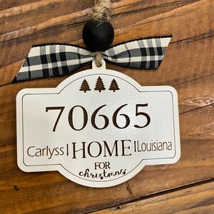 Personalized ZIP Code Ornament - Etsy