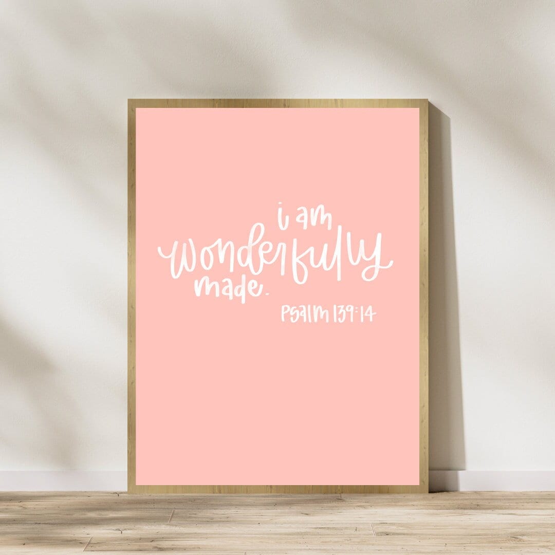 I Am Wonderfully Made / Wall Art, Digital Download, Digital Wall Art ...