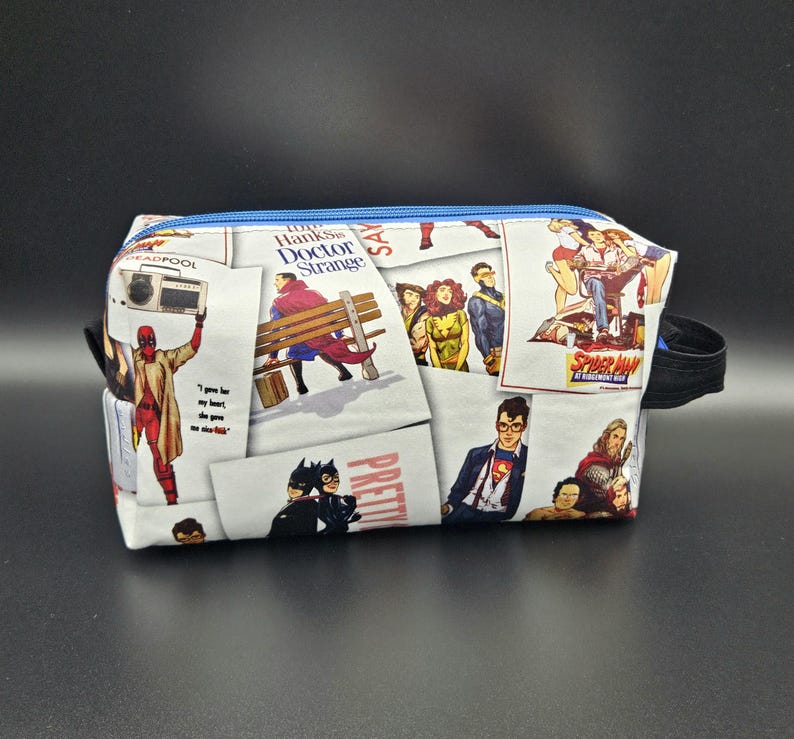 Superhero Box-style Zippered Pouch, Padded Card Game Storage Pouch ...