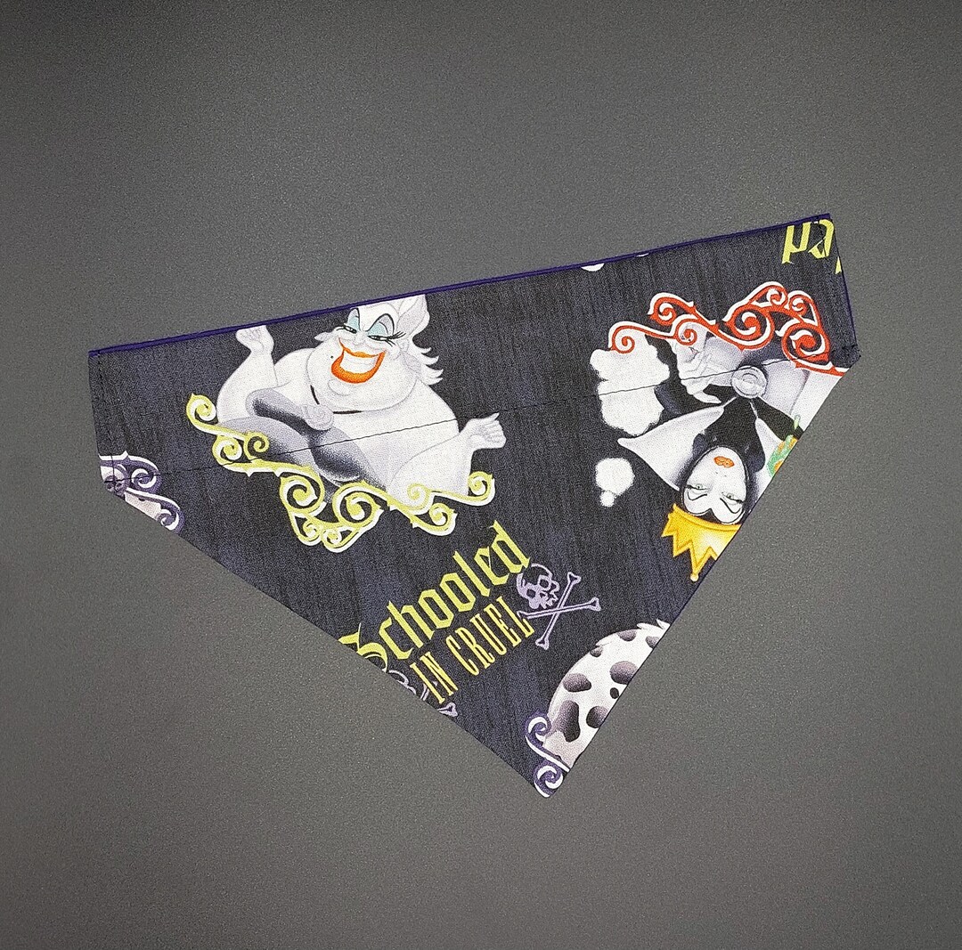 Villain Nerdy Pop Culture Inspired Dog Bandana, Over Collar Dog or Cat ...
