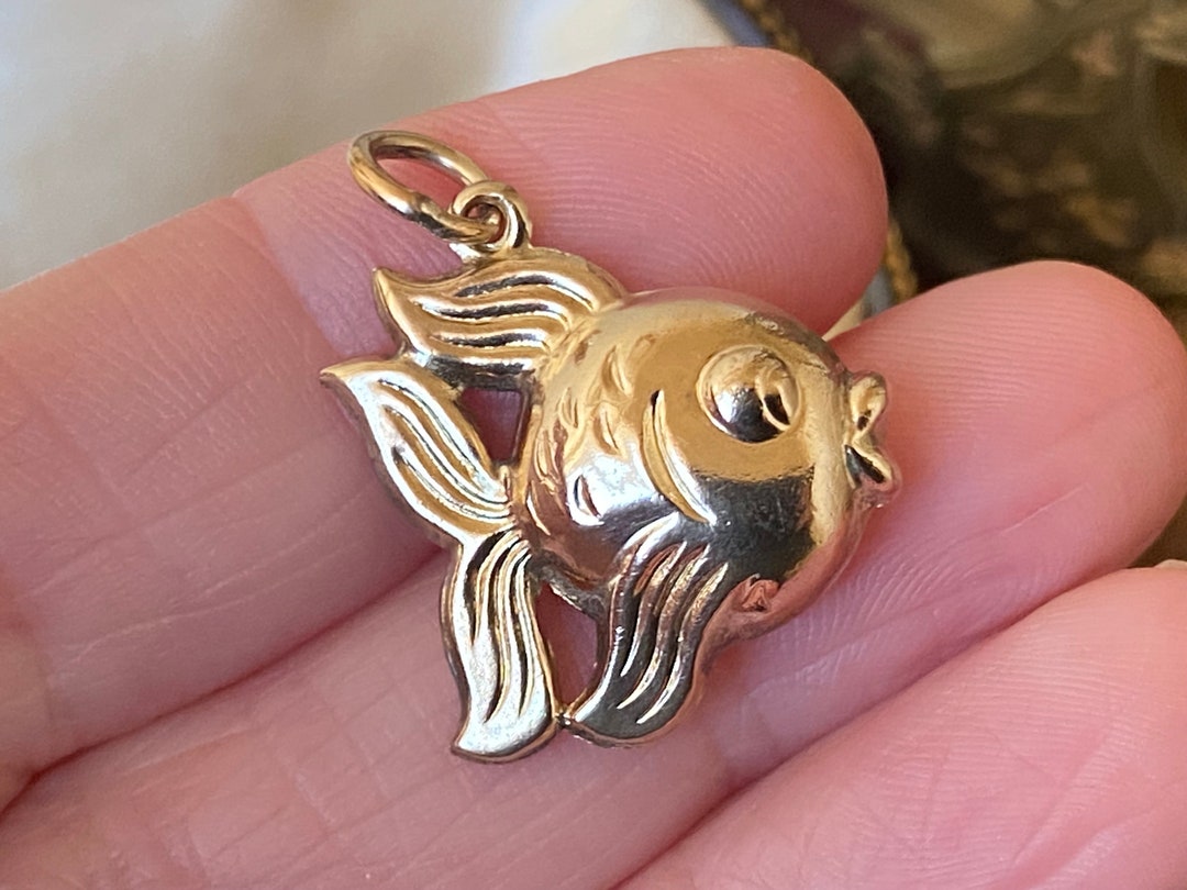 Fabulous Unusual Vintage English Hallmarked 375 9k 9ct Gold Fish Charm ...