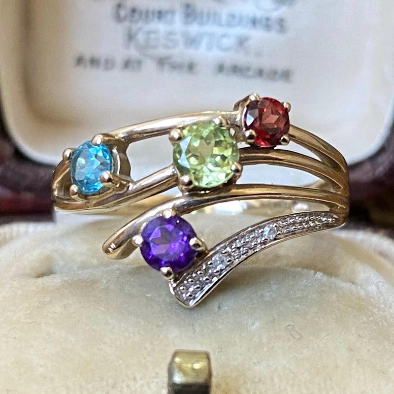 Garnet Ring Gold 9ct - Etsy