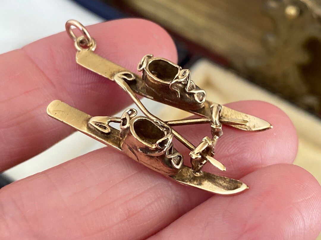 Fabulous Vintage English Hallmarked Heavy Solid 375 9k 9ct Gold Snow ...