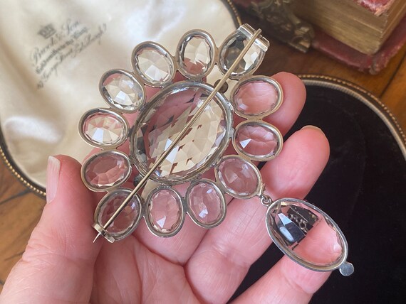 Huge Antique Georgian Victorian Sterling Silver Genu Gem