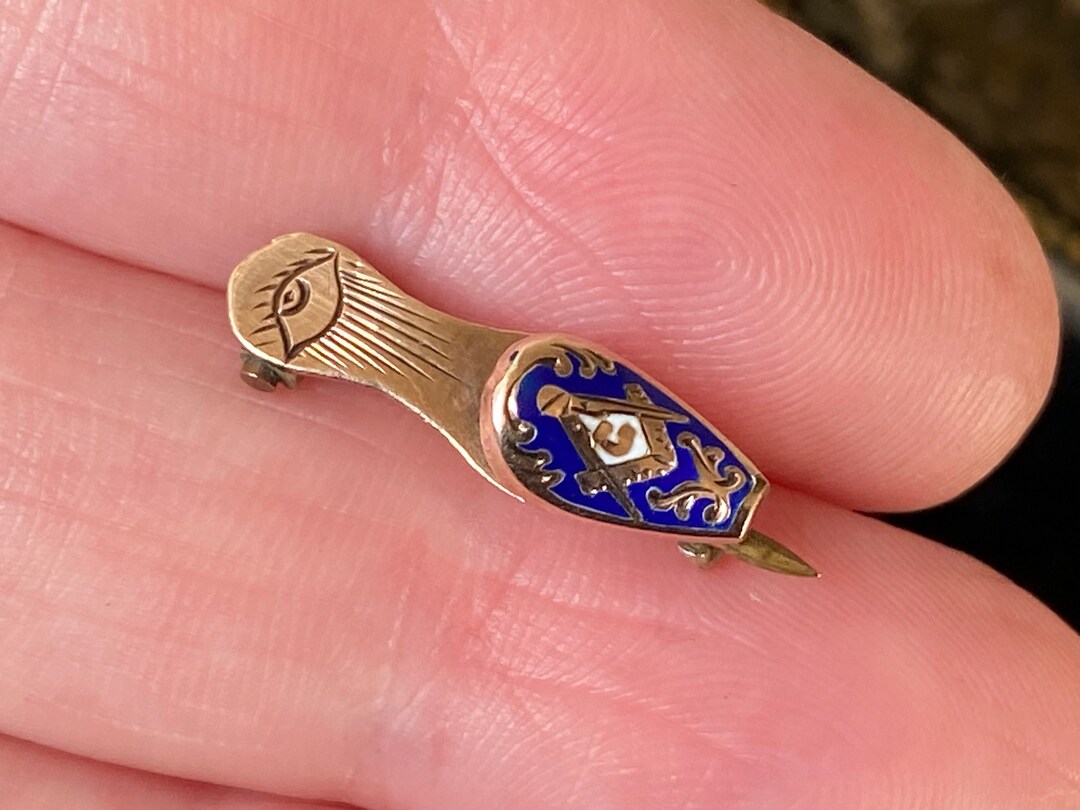 Rare Antique Victorian /edwardian Tiny Weeny 375 9ct Gold & Enamel All ...
