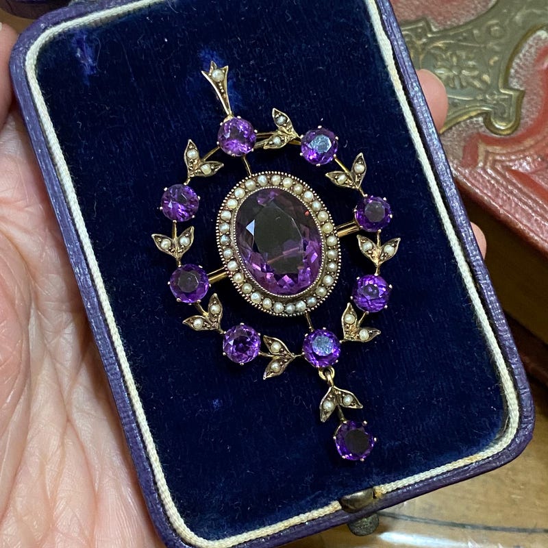 Edwardian 9ct Gold Brooch - Etsy