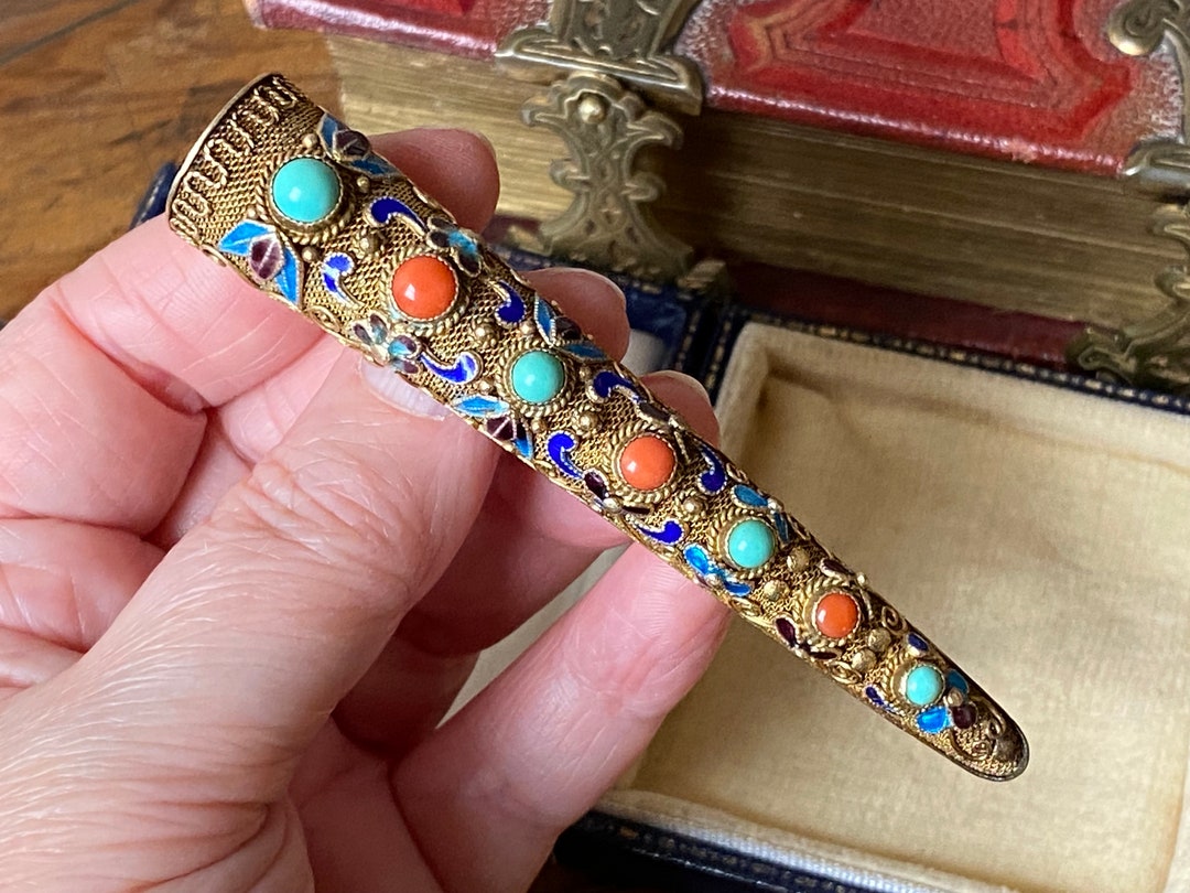 Stunning Unusual Antique Chinese Sterling Silver Gilt Filigree ...