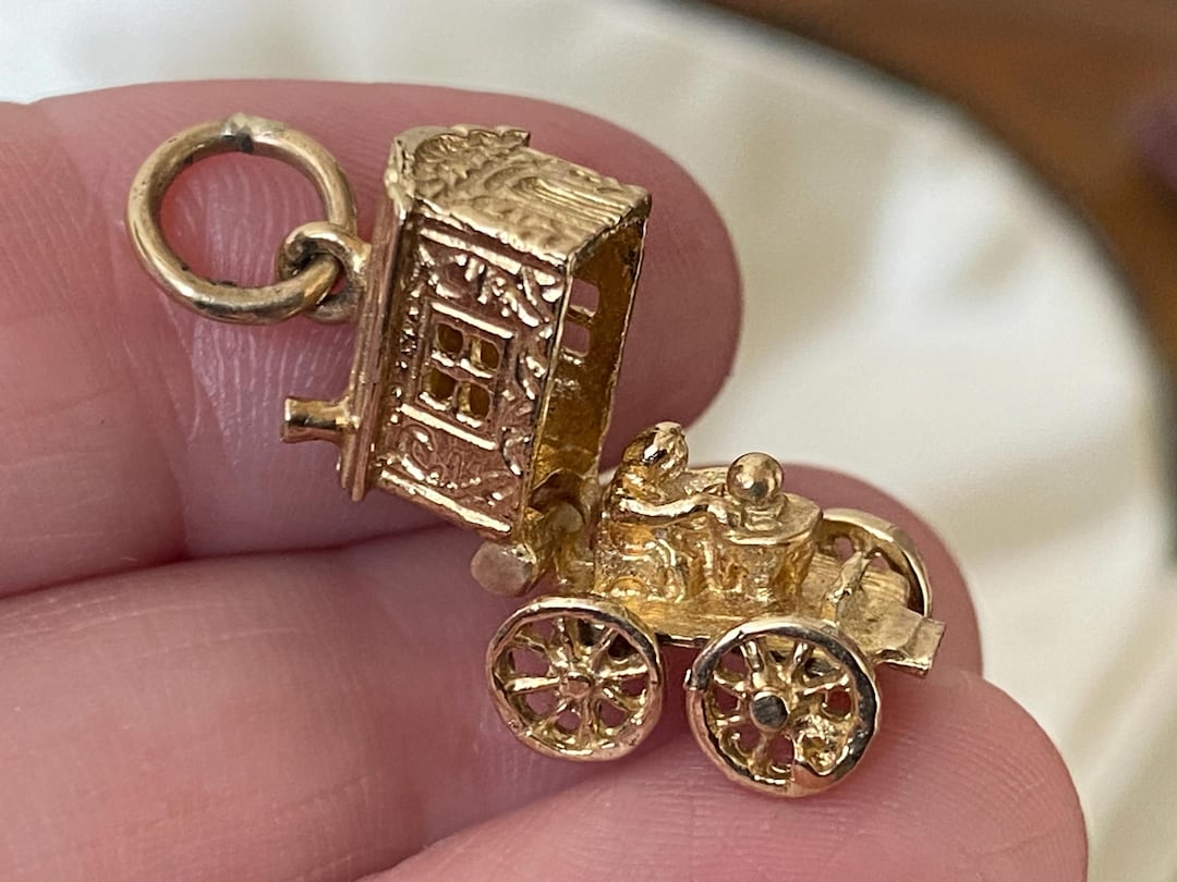 Fabulous Unusual Vintage English Hallmarked Solid 375 9ct Gold Gypsy ...