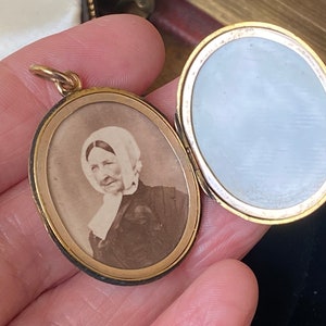 Stunning Antique Victorian 375 9ct Gold Front & Back Enamel in Memory ...
