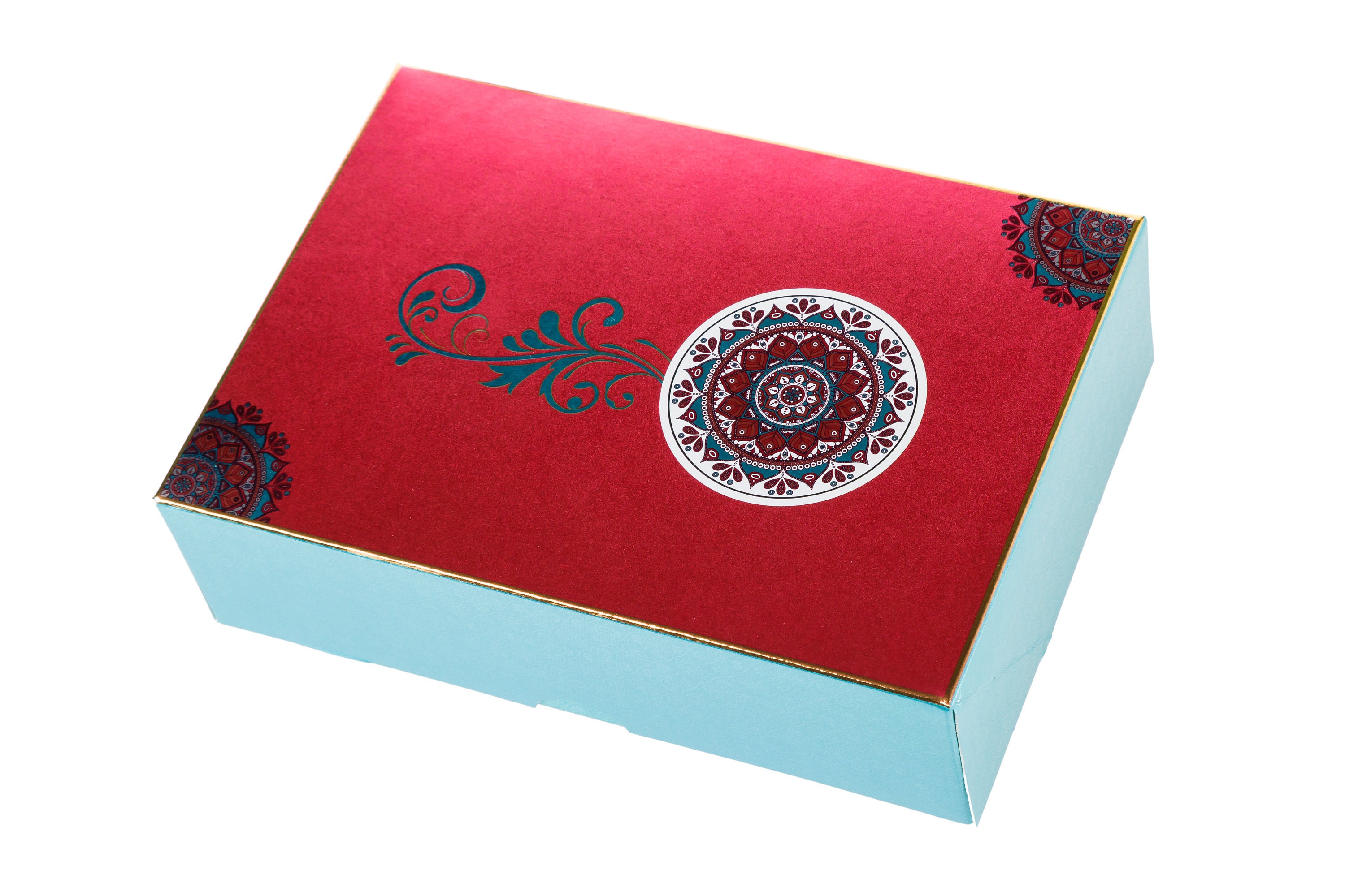 Two Coloured mithai boxes Indian sweet boxes wedding favours | Etsy