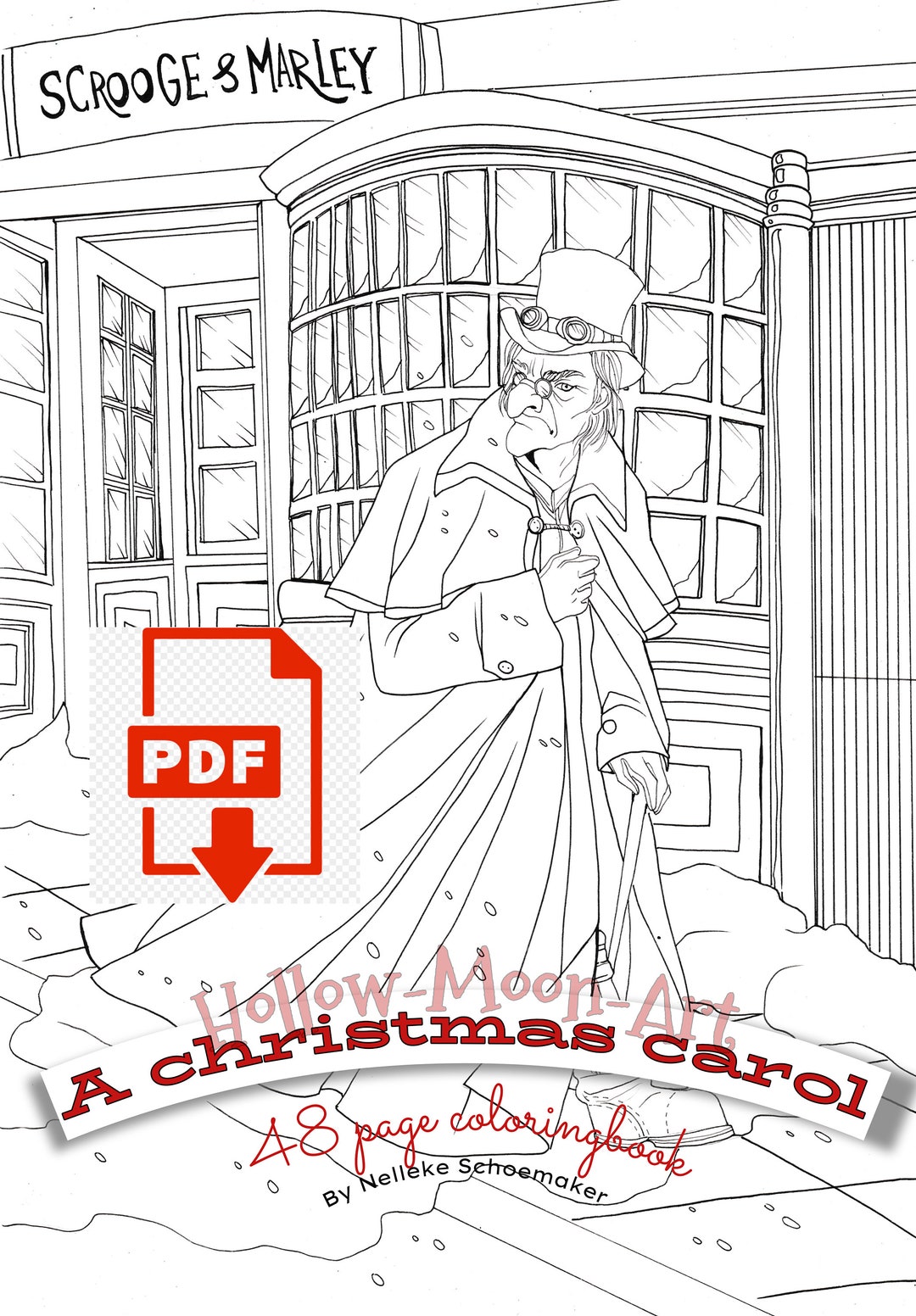 A Christmas Carol Coloring Book PDF - Etsy