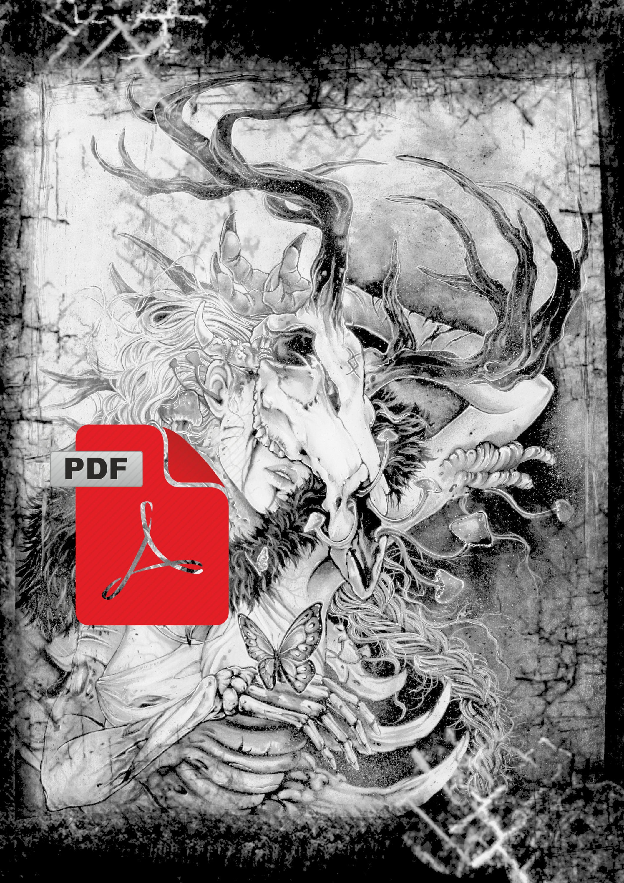 Decay PDF Sigle Coloring Page Hollow Moon Art - Etsy